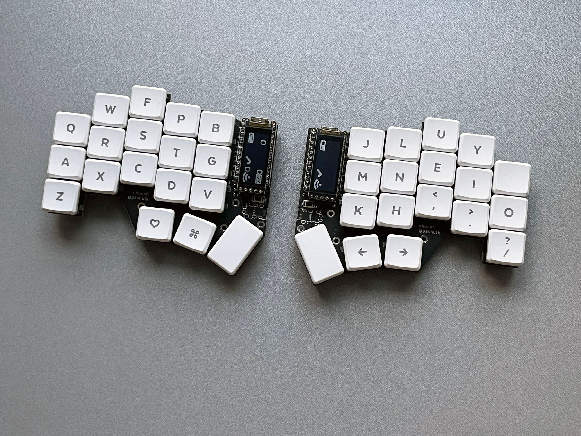 Wireless Chocofi with nice!nano and nice!view