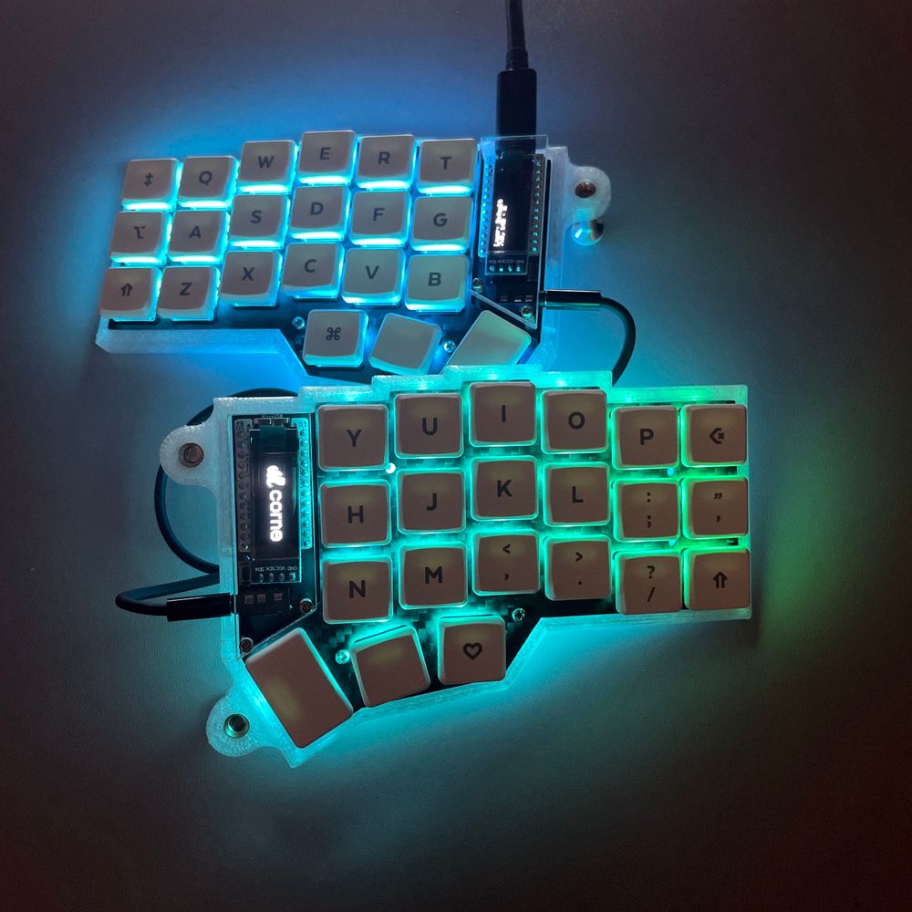 Low Profile Corne Choc v3 Custom Build With MBK Legend ‡ 40s Keycaps ...