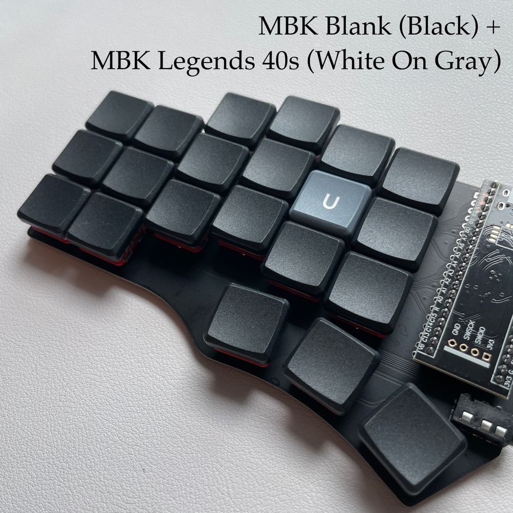 Combining Choc Spacing Blank Keycaps with MBK Legend Homing Keys on a ...