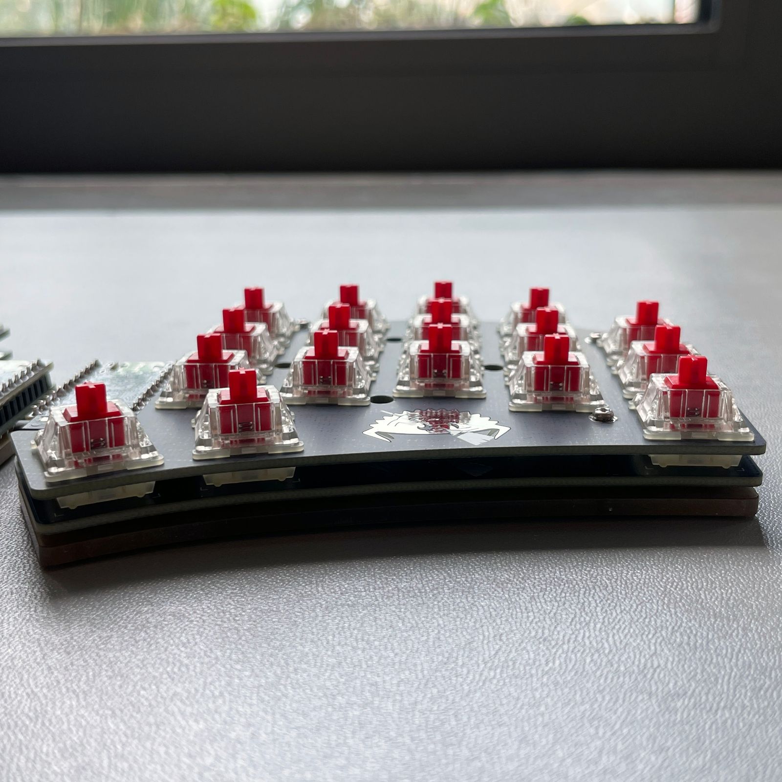 Ferris Sweep Bling MX with Cherry Linear Red MX Key Switches