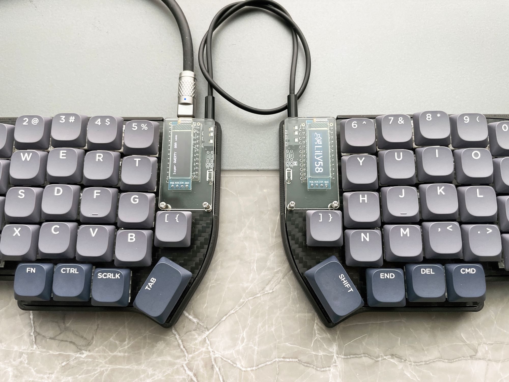 Lily58 Pro with 3D Printed Case