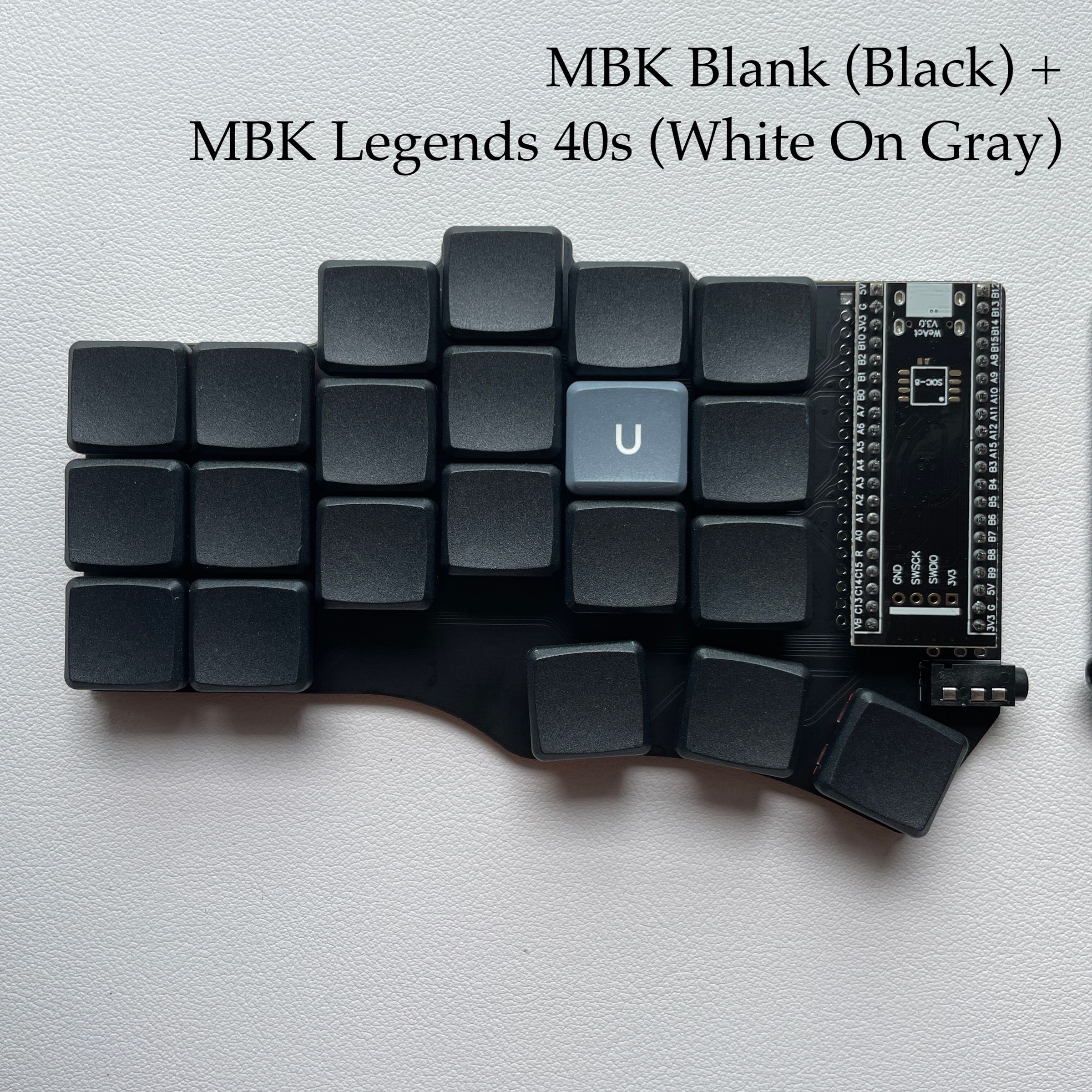 Combining Choc Spacing Blank Keycaps with MBK Legend Homing Keys on a ...