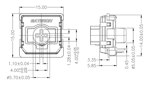 The Keycaps of Gateron Low Profile Key Switches and Kailh Choc v1 Key ...